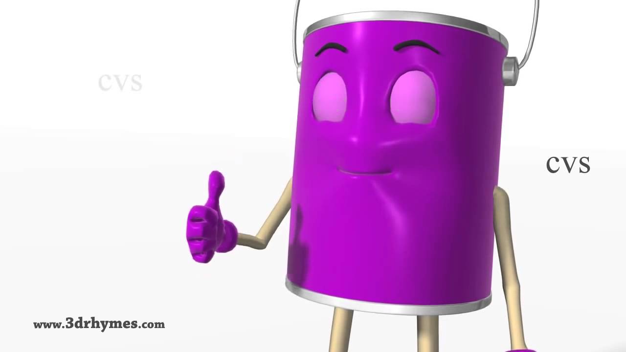 Color Songs 3D Animation Learning Colors Nursery Rhymes for children ...
