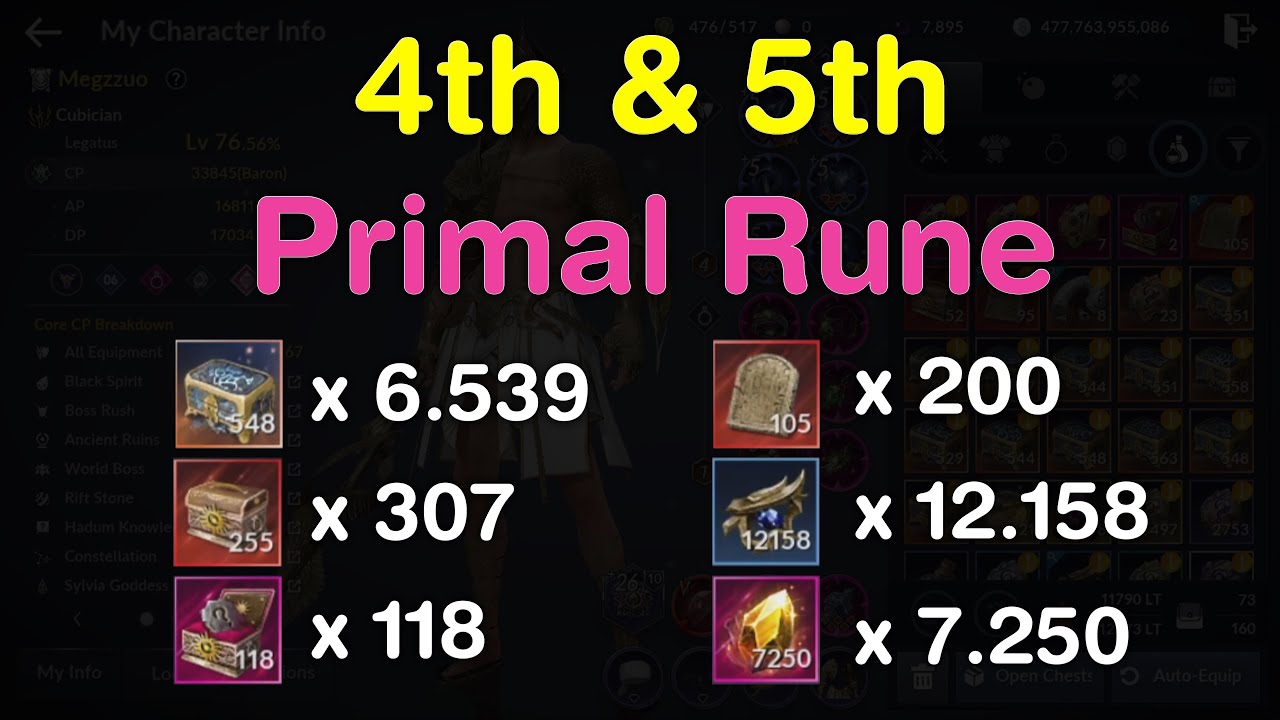 Black Desert Mobile | 4th & 5th Primal Rune - YouTube