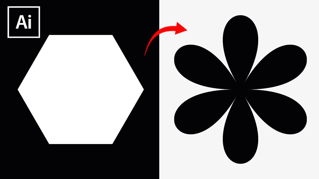 ⚠️ Cómo crear una flor en Illustrator | Tutorial de Illustrator - YouTube