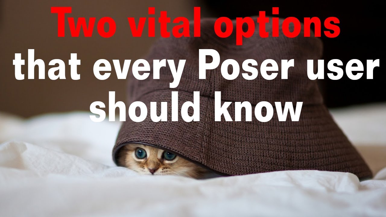Two vital options that every Poser user should know (and a help request ...