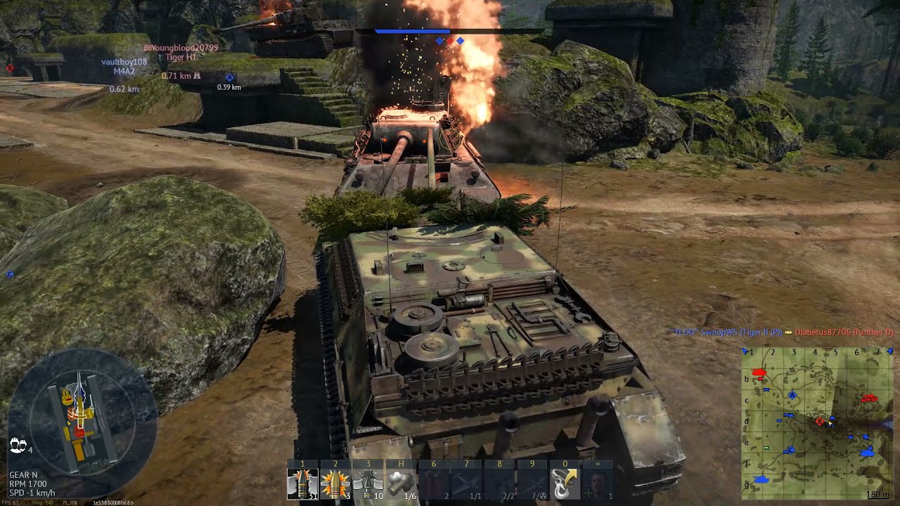 War Thunder being war thunder with 4 ghost shells in a row, pathetic company - YouTube