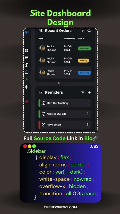 Responsive Dashboard Design Coding Coder Codinglife Codingbootcamp Codingisfun 