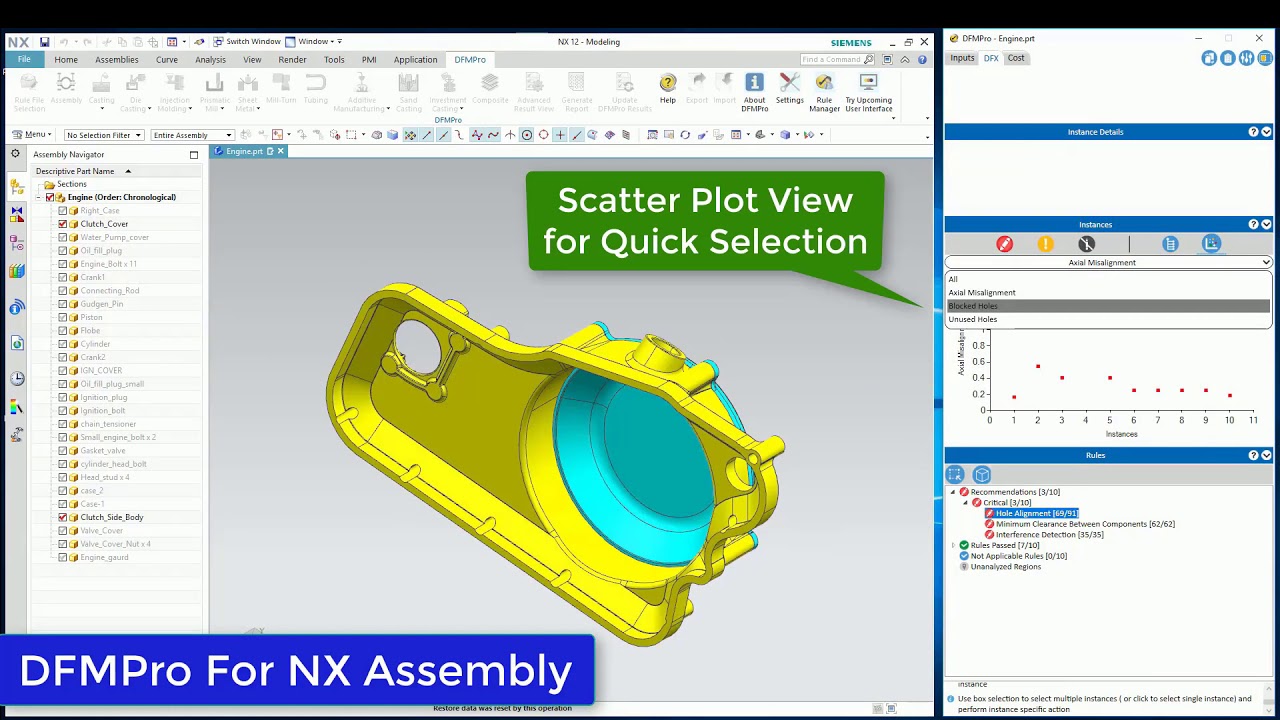 DFMPro for NX Assembly Demo - YouTube