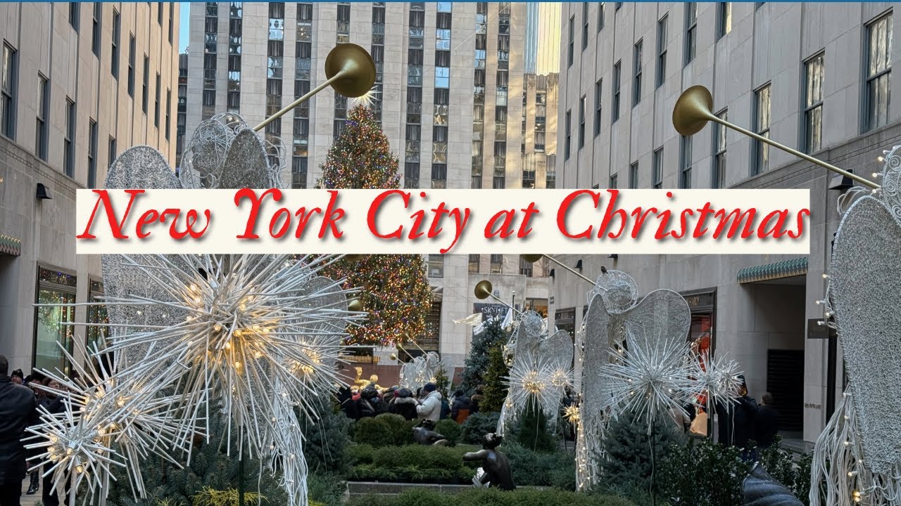 New York City at Christmas! Decorations, Store Fronts and Markets - YouTube