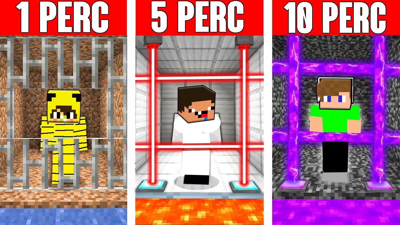 1 PERC vs 5 PERC vs 10 PERCES FÖLDALATTI BÁZIS A MINECRAFT-BAN! 😱 - YouTube
