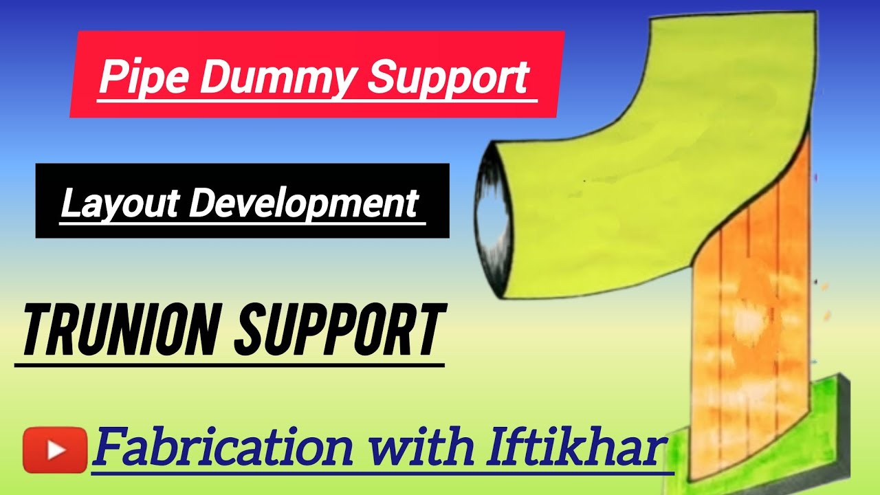Piping trunnion support fabrication formula | pipe dummy support kaise ...