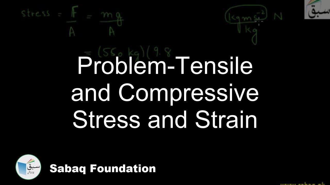 Problem-Tensile and Compressive Stress and Strain, Physics Lecture ...