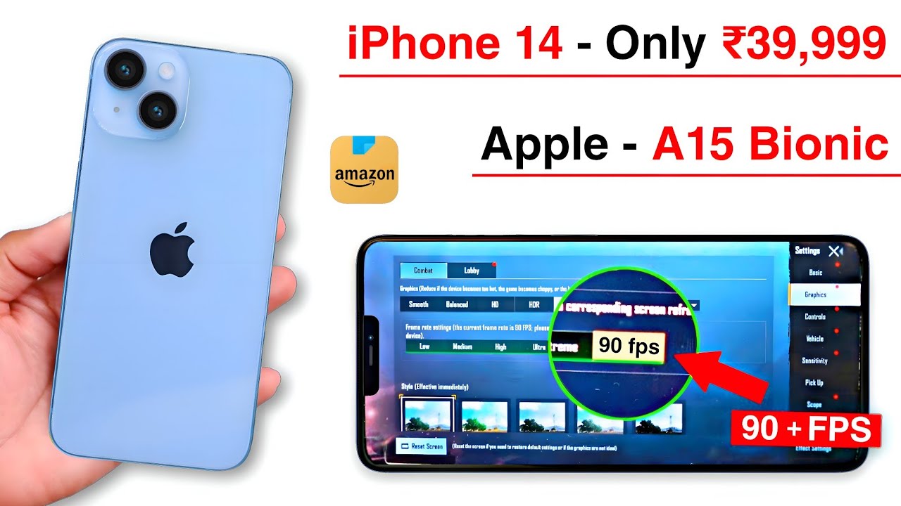 iPhone 14 Only ₹39,999⚡iPhone 14 Pubg Test⚡Graphics Test.🤯😱 - YouTube