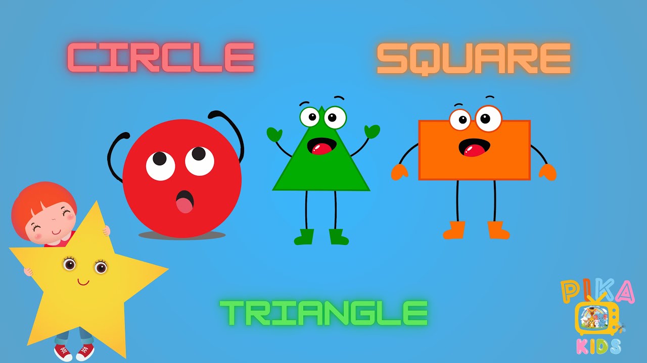 Circle, Square, Triangle Song | Sing Along & Explore Shapes 🔵🔺⭐ | Pika ...