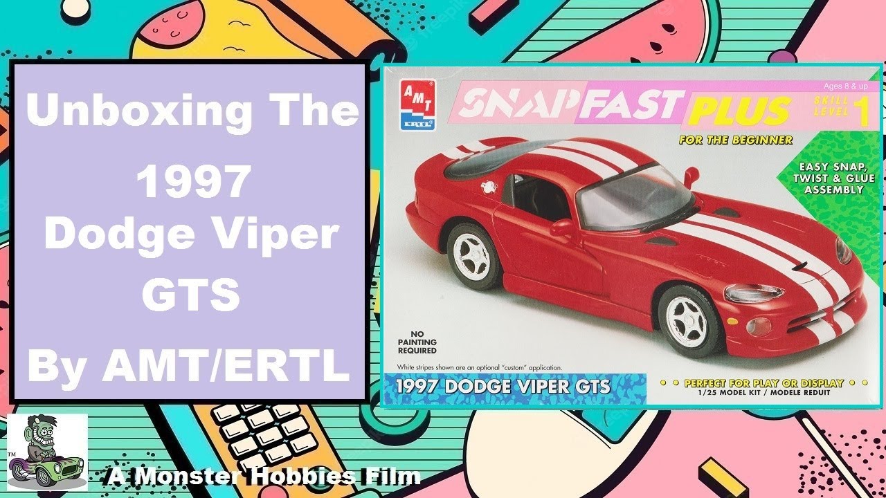 Unboxing The 1997 Dodge Viper GTS Snap Fast Plus Model Kit by AMT/ERTL ...