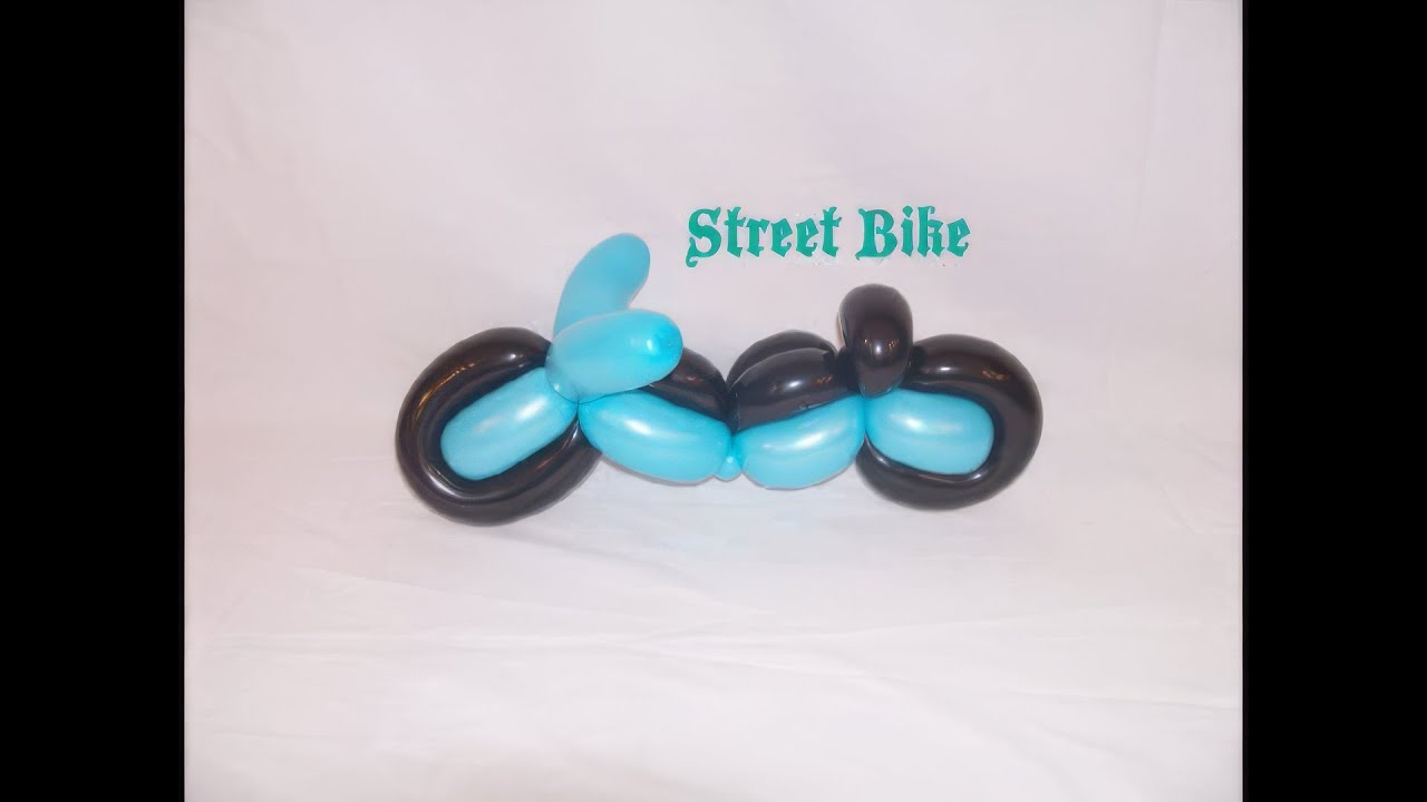 Learn how to make a balloon animal street bike motorcycle using balloon ...