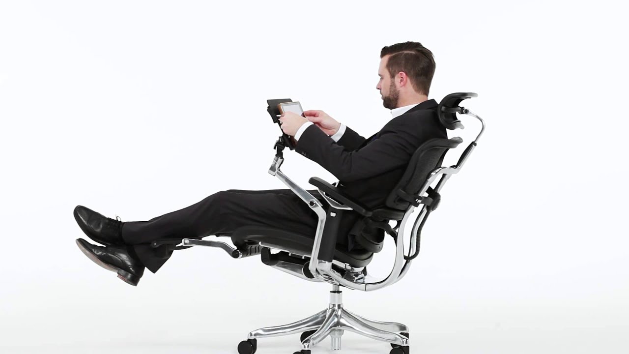 ERGOHUMAN PLUS LEGPRO cuir - Fonctions - YouTube