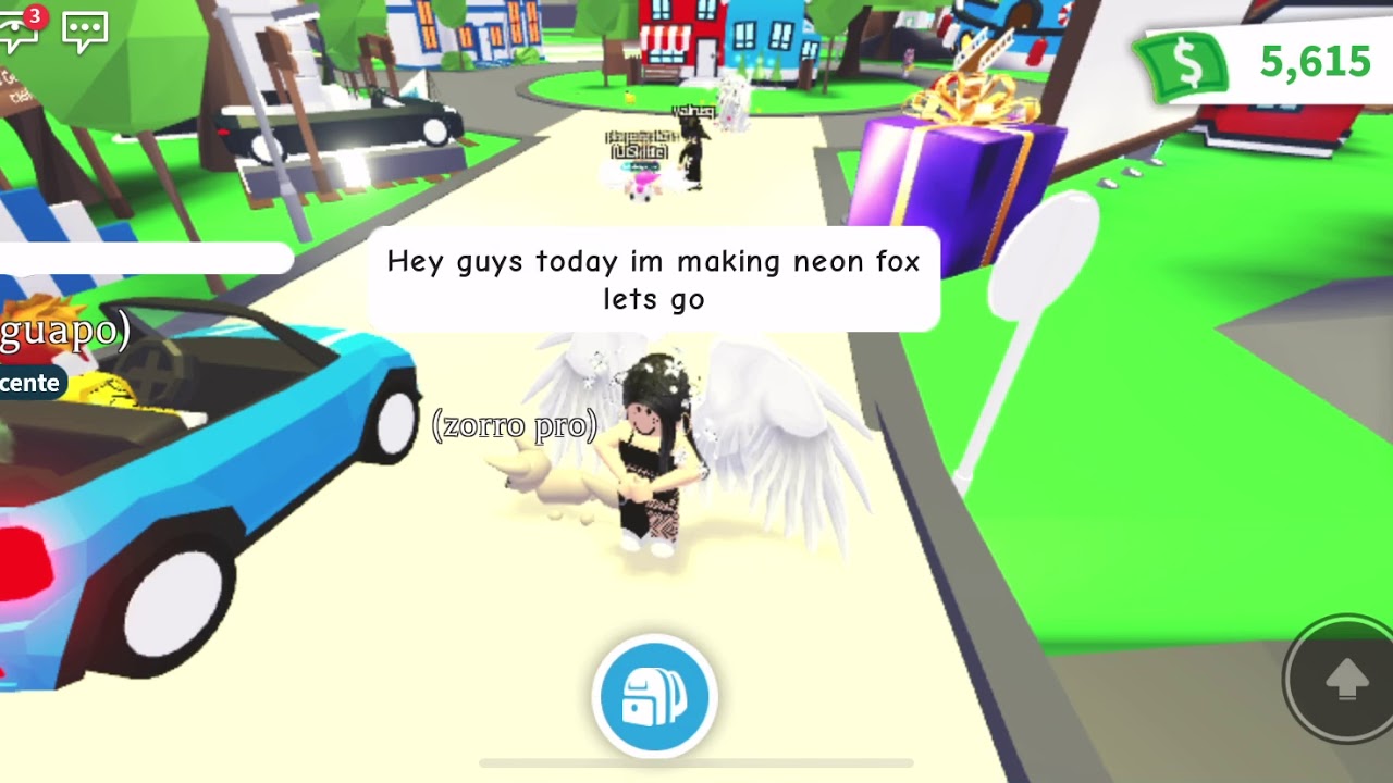 Making neon fox in adopt me - YouTube