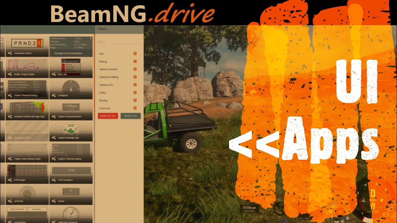 BeamNG.drive how to customize UI Apps - YouTube