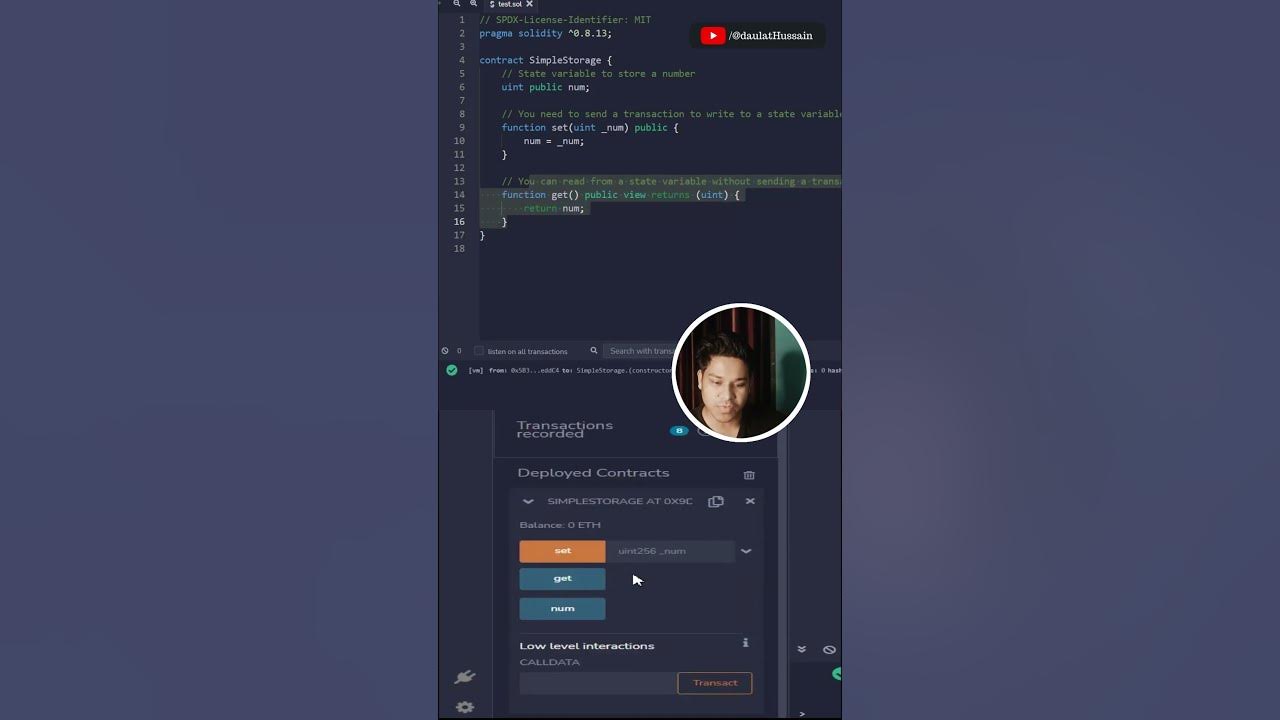 Solidity Read And Write Smart Contract - Solidity Course - YouTube