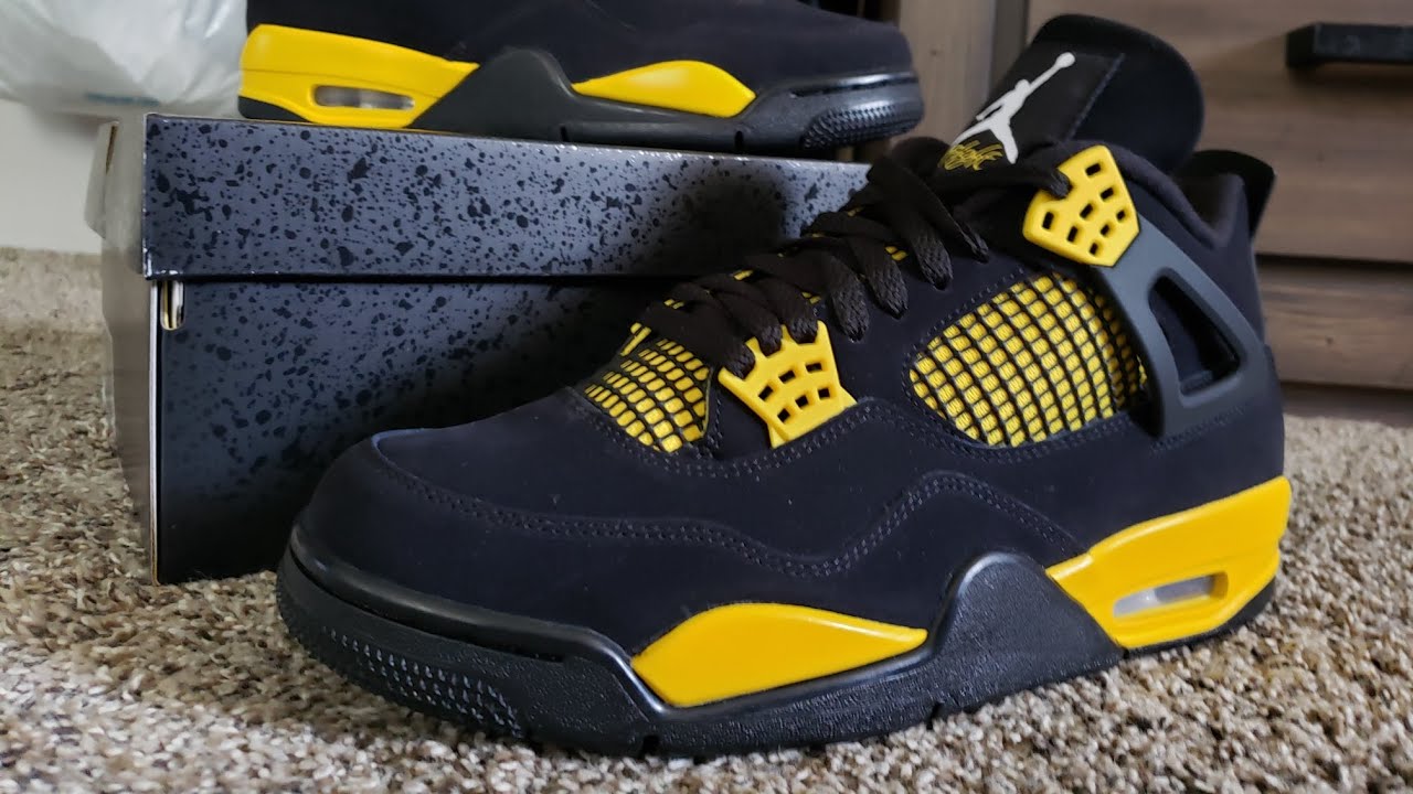 Jordan 4 Thunders, Jordan 3 Wizards, and Jordan 1 Lucky Green. On feet ...