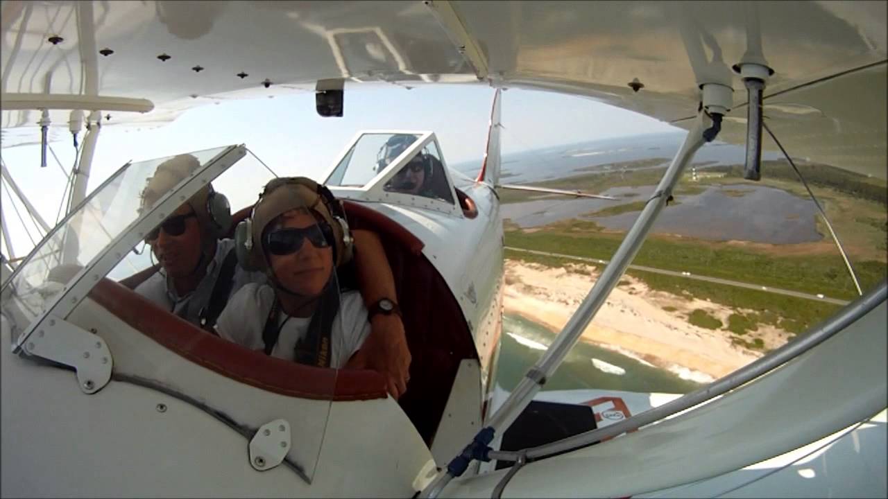 Dave and Sherry on an Outer Banks air tour with OBX Biplanes! - YouTube
