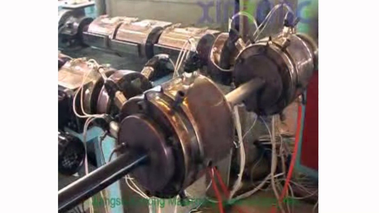 PEX AL PEX composite pipe extrusion line - YouTube