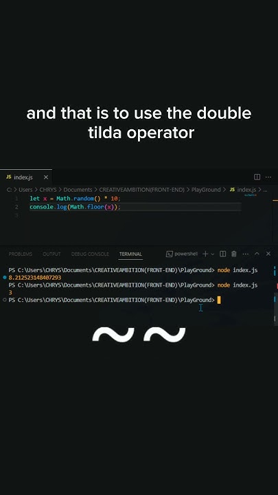 #javascript Double-tilde Operator [~~] #js #nodejs - Youtube