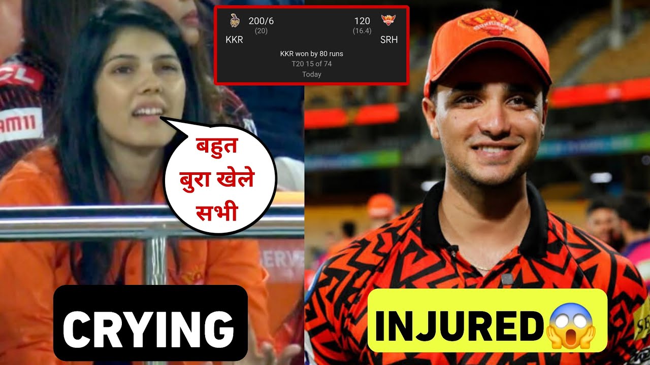 kavya maran's cry after SRH defeat | Abhishek sharma injured | srh vs ...