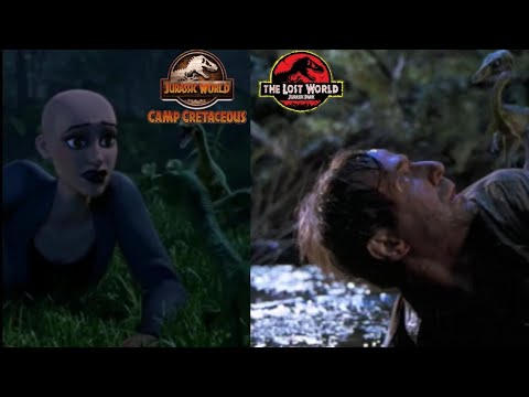 Investor death referencing Dieter Stark's death in Jurassic Park Lost World