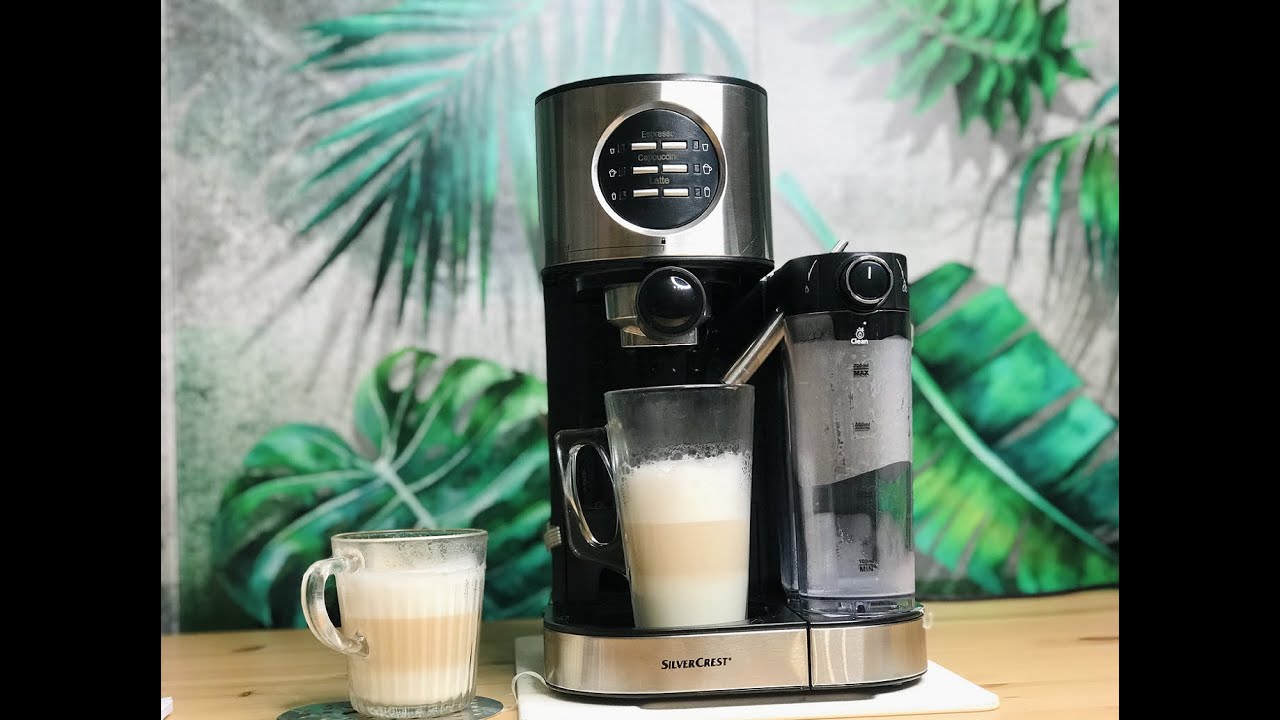 LIDL SILVER CREST EKSPRES DO KAWY test cappucino latte coffee machine ...