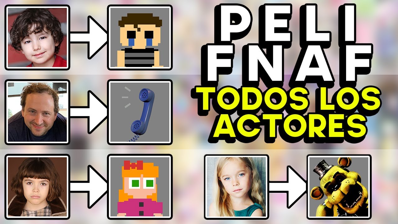 TODOS los ACTORES CONFIRMADOS de la PELÍCULA DE FNAF - GG Games - YouTube