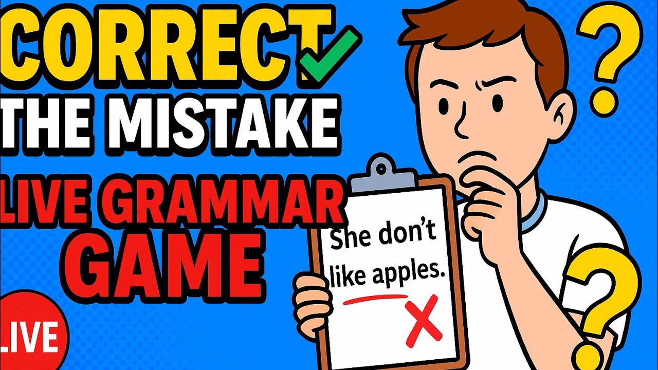 Can You Correct These 20 English Mistakes? | LIVE Grammar Game ...