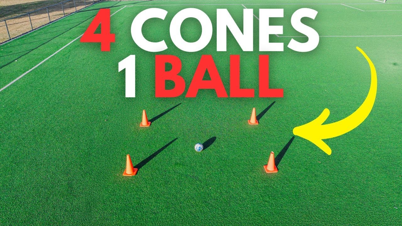 22 Dribbling Drills You Can Crush Using Only 4 Cones - YouTube
