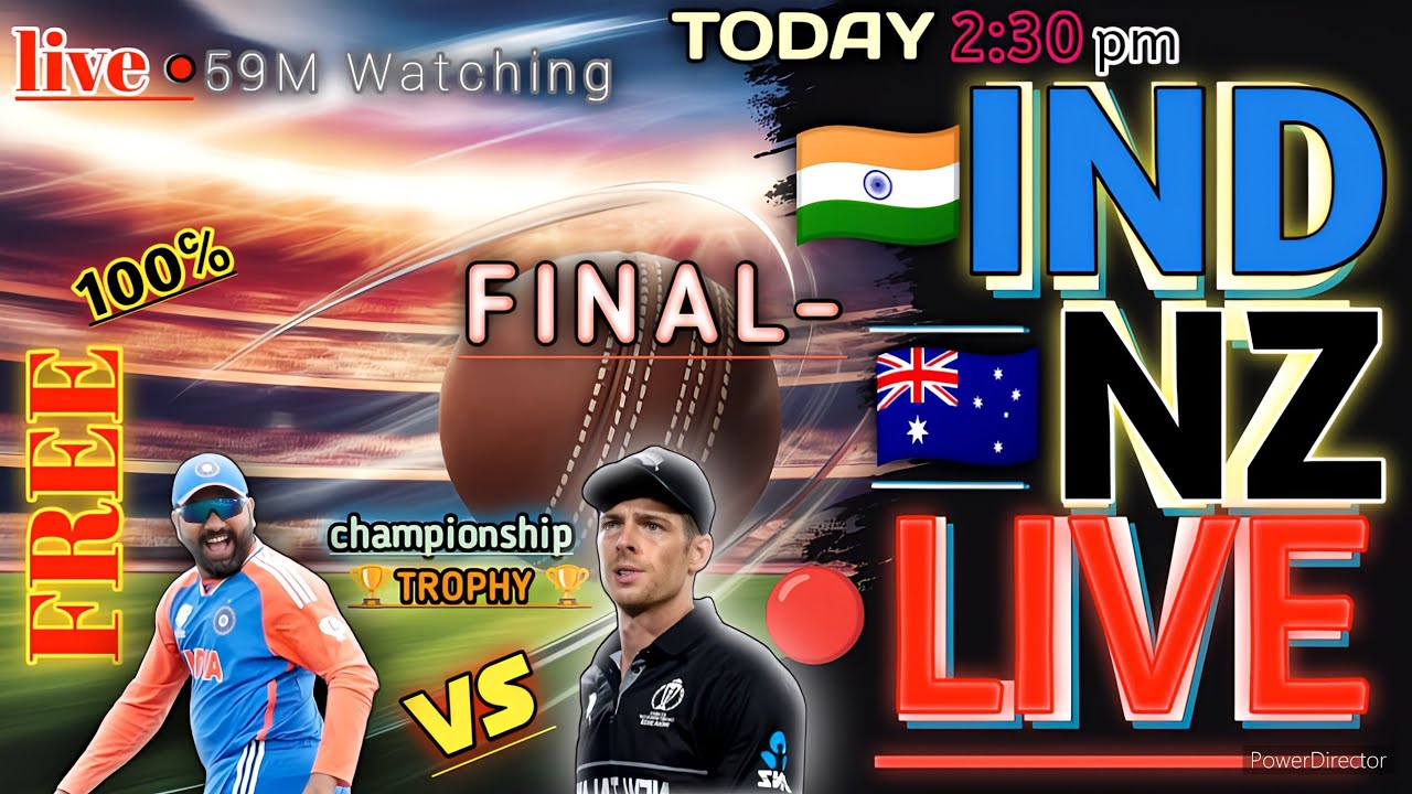 IND🇮🇳 vs NZ🇦🇺 TODAY -FINAL MATCH LIVE | FREE LIVE | - YouTube