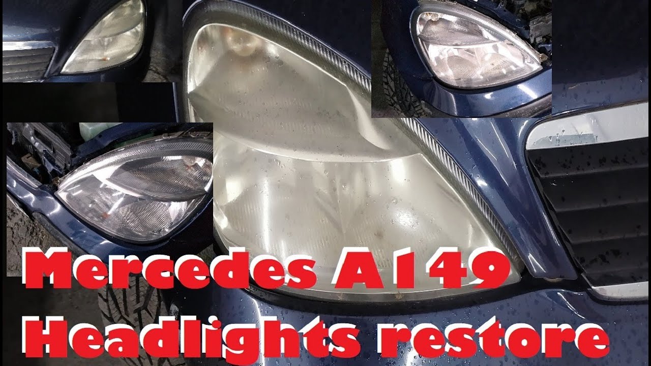 Mercedes A149 Headlights restore - YouTube