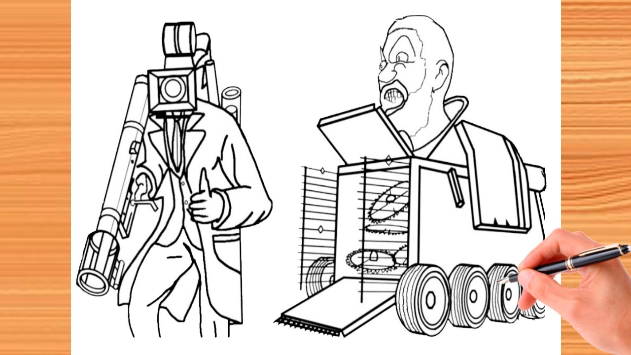 How to Draw Cameraman vs Skibidi Toilet Car - Skibidi Toilet | Drawing ...
