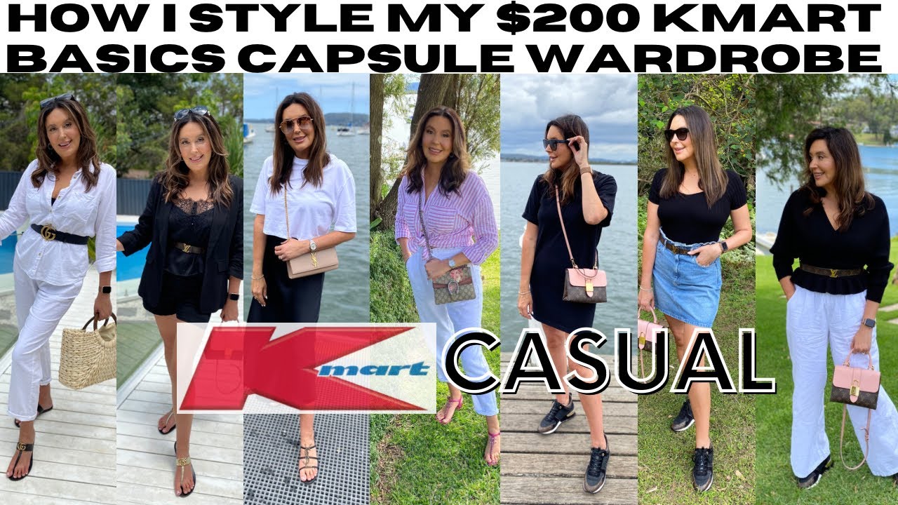 HOW TO STYLE A $200 KMART CAPSULE WARDROBE | CASUAL BASIC ESSENTIALS ...