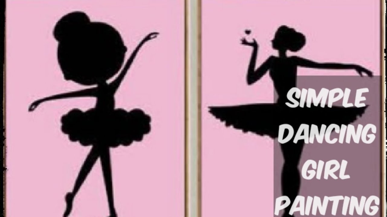 Simple dancing girl painting for room decoration - YouTube