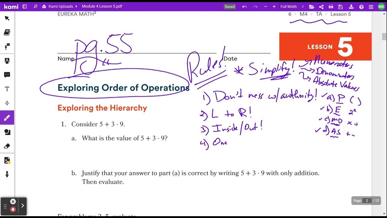 Eureka Squared - Grade 6 - Module 4 - Lesson 5 - YouTube