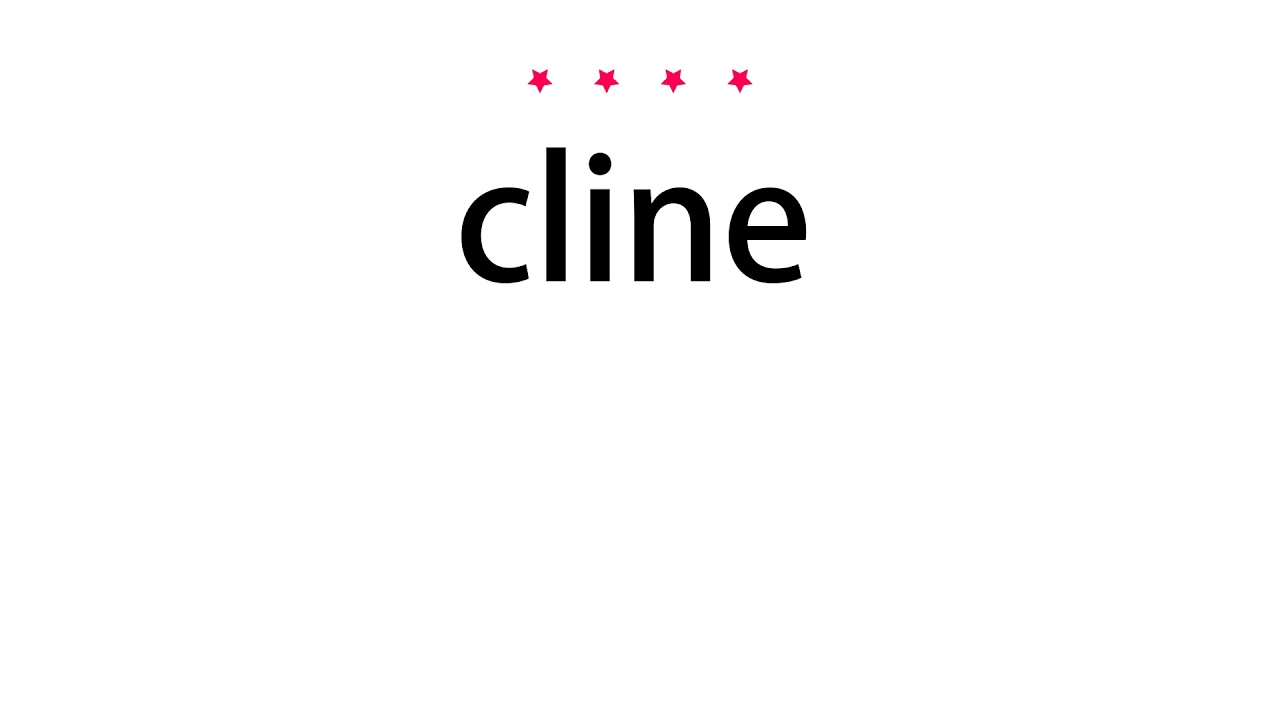 How to pronounce cline - Vocab Today - YouTube