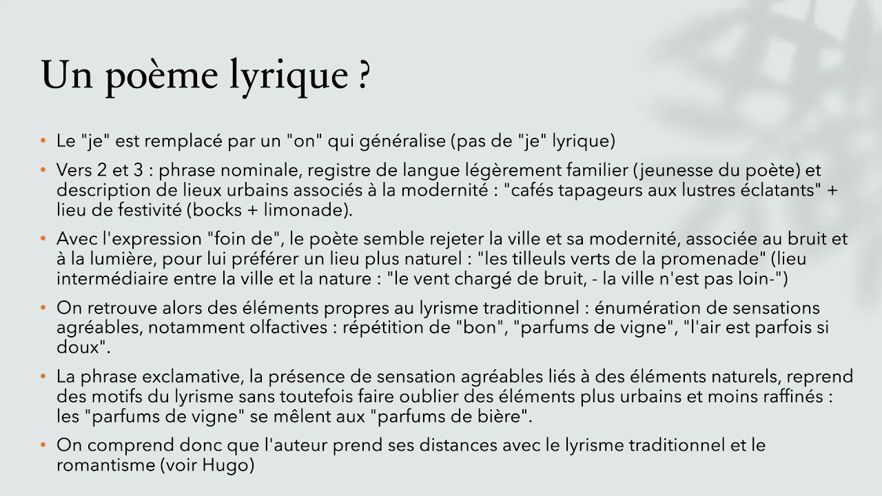 Explication de "Roman", Rimbaud, 1870 - YouTube