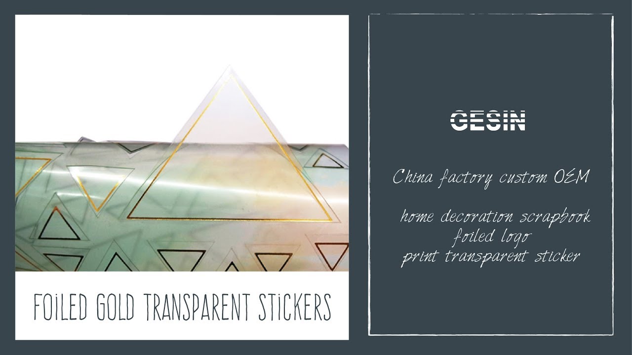 Foiled Gold Transparent Stickers - YouTube