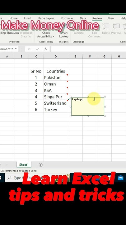 Excel Tips And Tricks Excel Tricks Ms Excel Tips And Tricks Exceltipsandtricks Exceltips Youtube