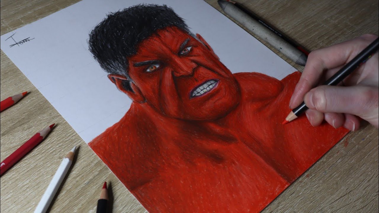 De Rode Hulk Tekenen - YouTube