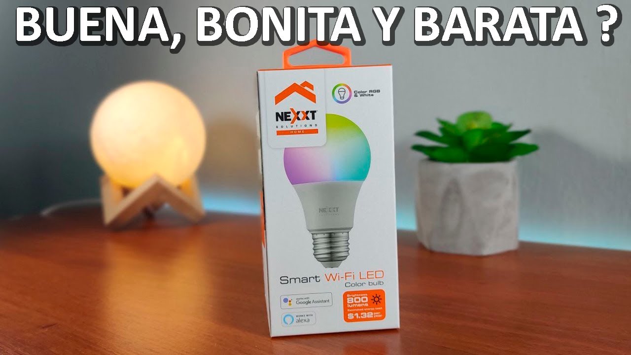 Review - Lampara LED Nexxt Wifi RGB 9w E27 220v - YouTube