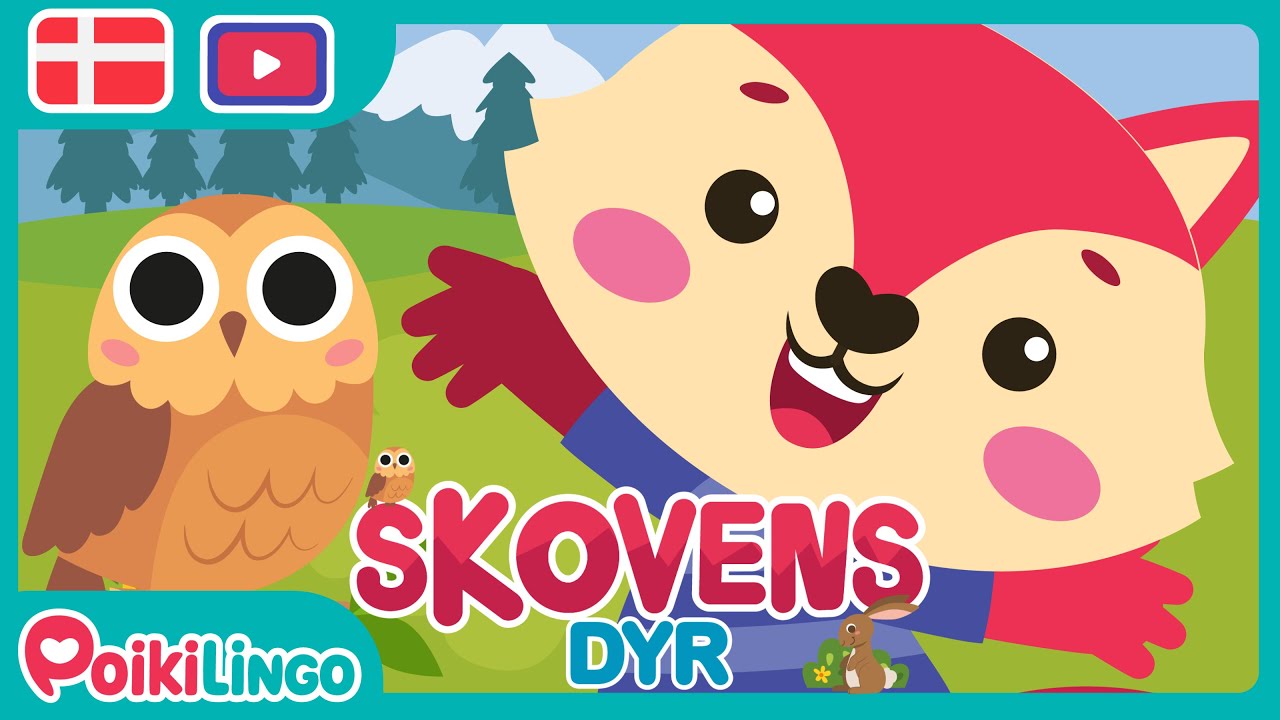 Skovens dyr | På dansk 😍 Til børn i børnehavealder - YouTube