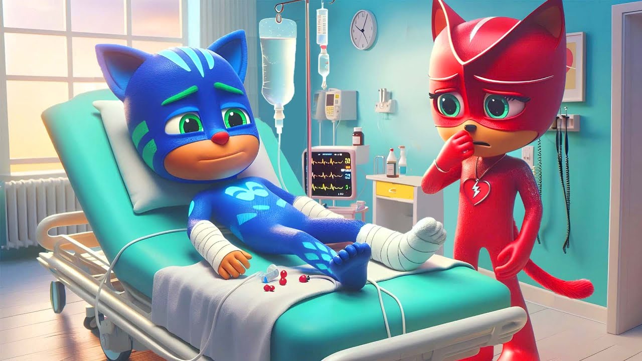 Oh no! Catboy is hospitalized!? Owlette is very worried about Catboy ...
