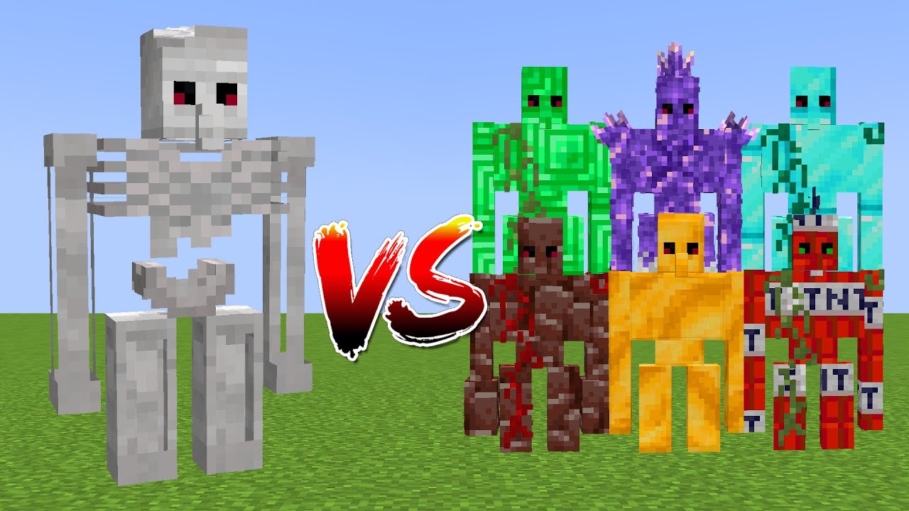 ULTIMATE BONE GOLEM vs All Minecraft Golems - YouTube