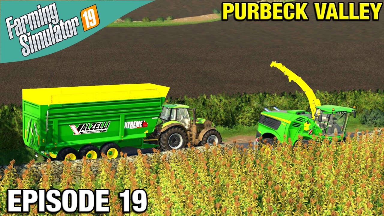CORN SILAGE WORK Farming Simulator 19 Timelapse - Purbeck Valley Farm ...