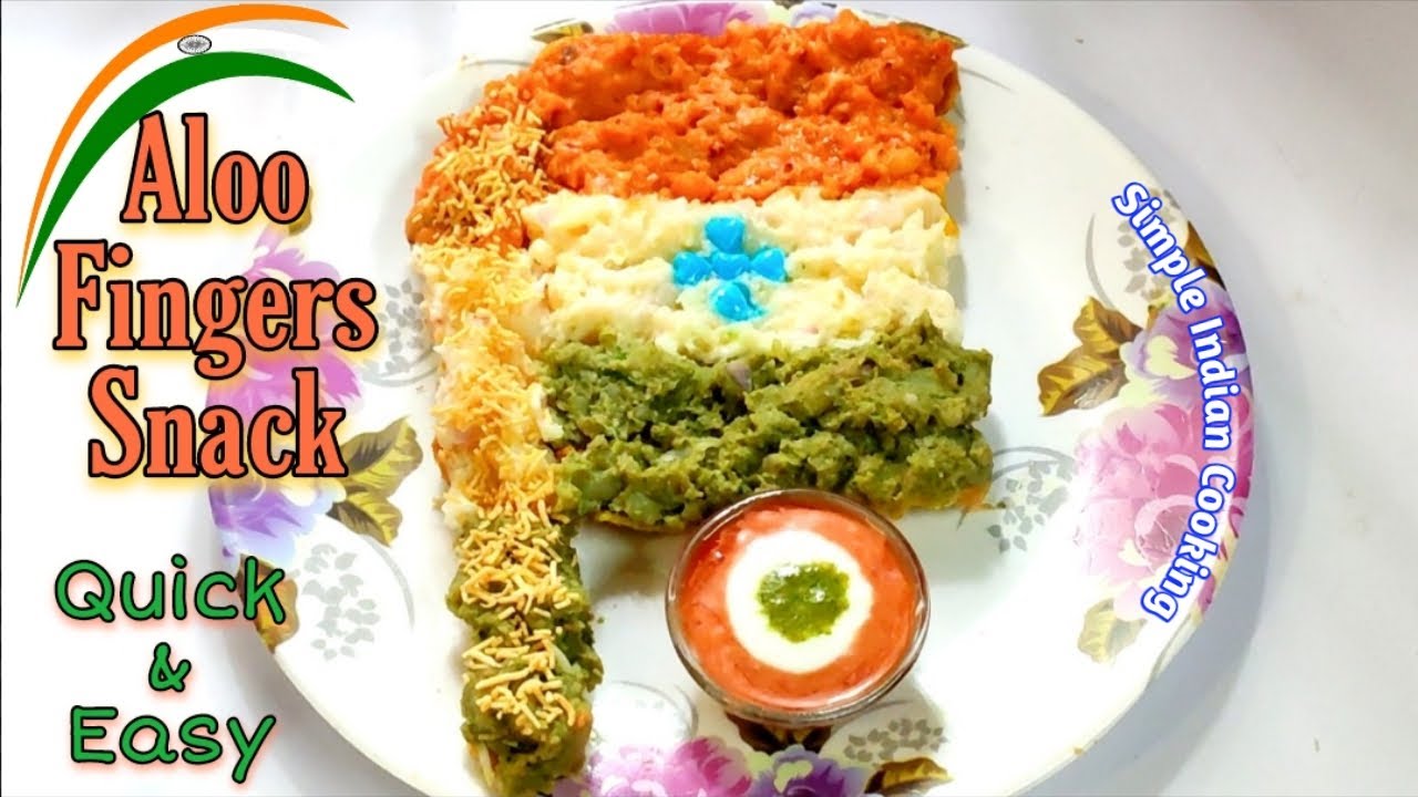 Tricolor aloo fingers | potato fingers | aloo fingers recipe | evening ...