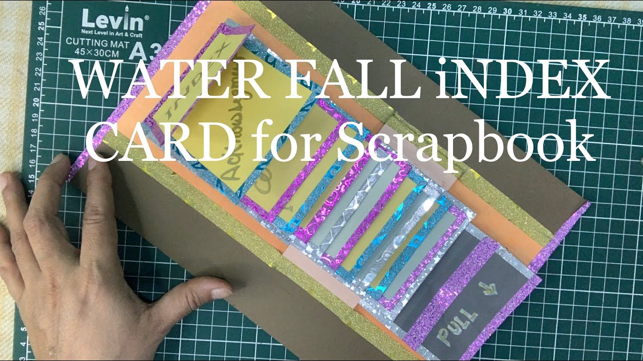 WATER FALL iNDEX CARD For scrapbook @PriyataChandra - YouTube