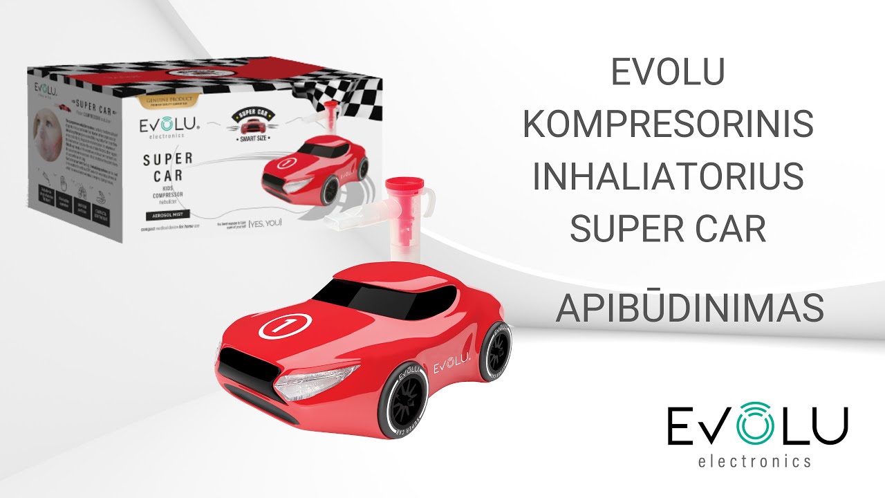EVOLU kompresorinis inhaliatorius SUPER CAR LT - YouTube