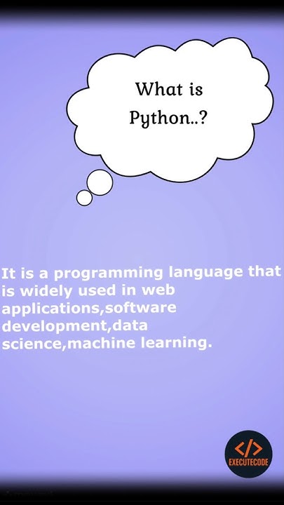 INTRODUCTION OF PYTHON. - YouTube