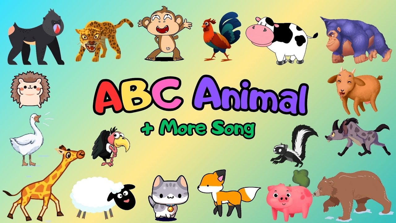 ABC Animal Song 🐻🦜🐘 + More Song | Learn the Alphabet with Animal Sounds ...